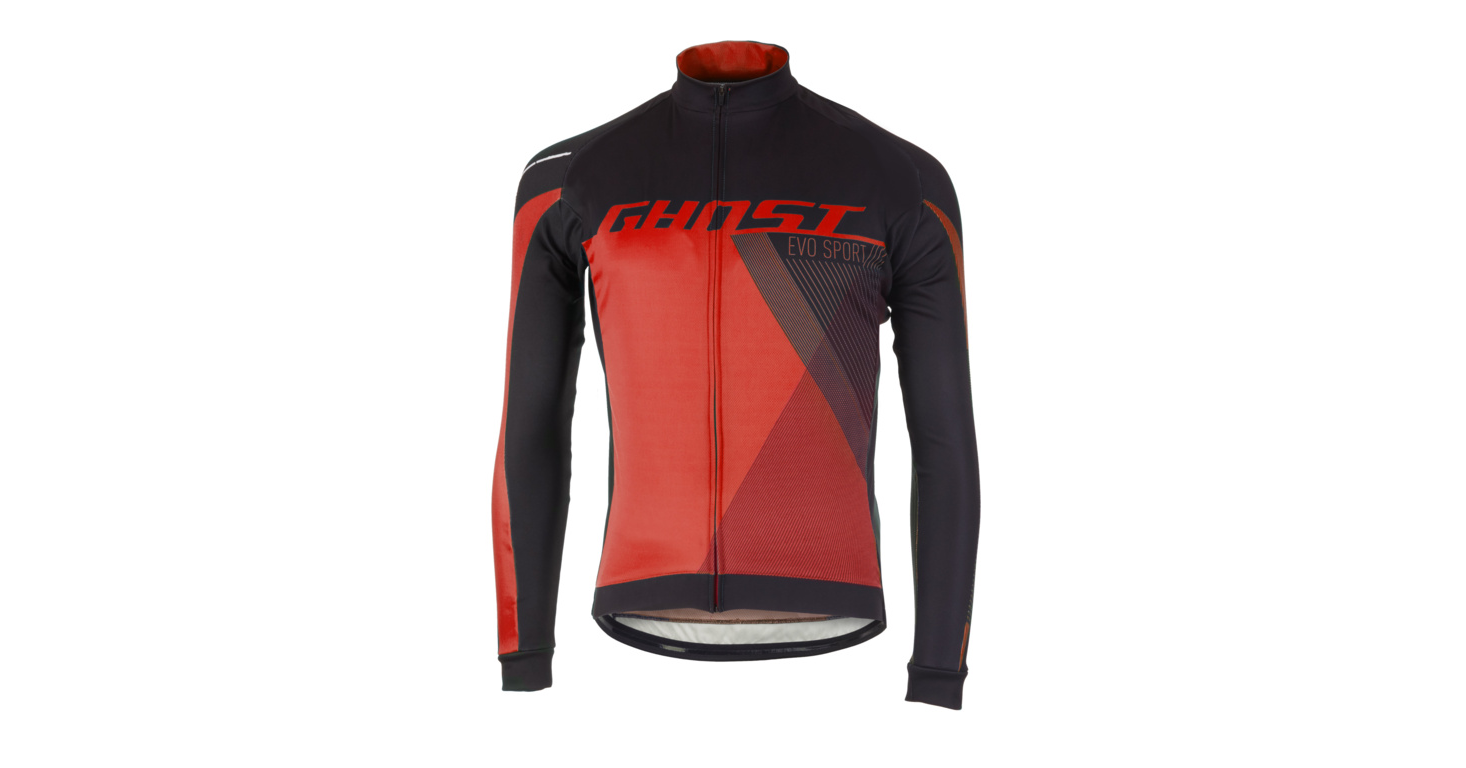 Dres s dlhým rukávom GHOST Performance Evo Black/Red | Mojekolo.sk